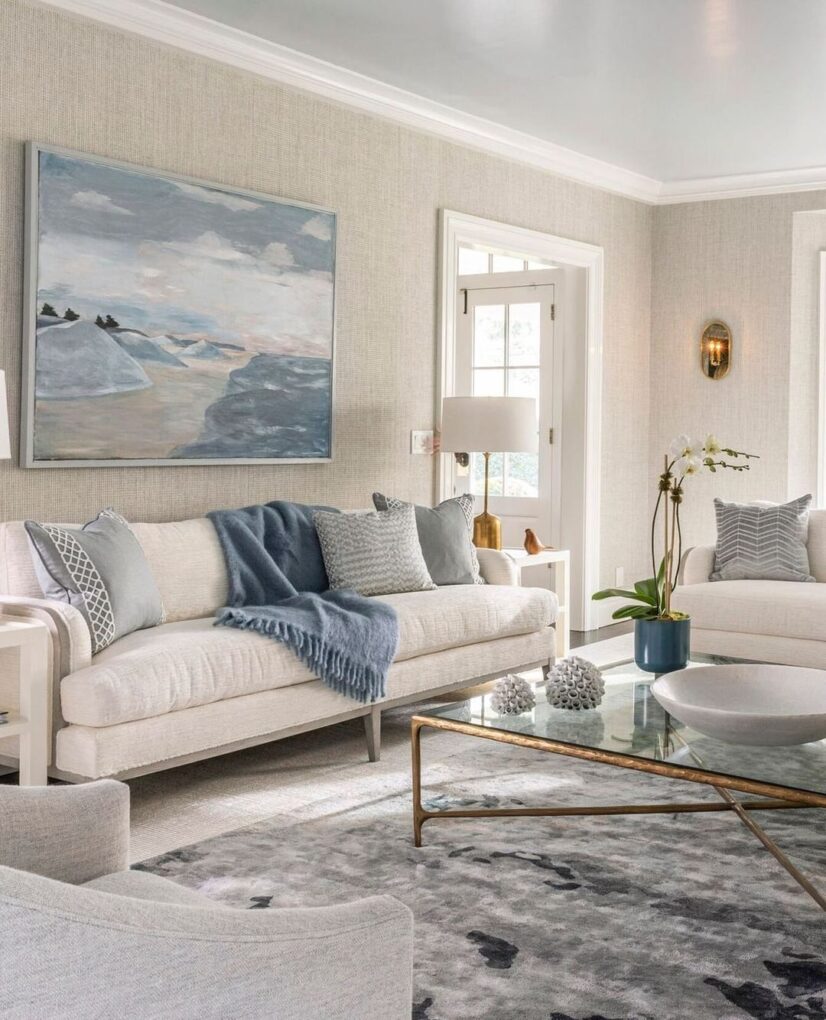 20 Idee per un Soggiorno in Stile Costiero - Versi Eleganti